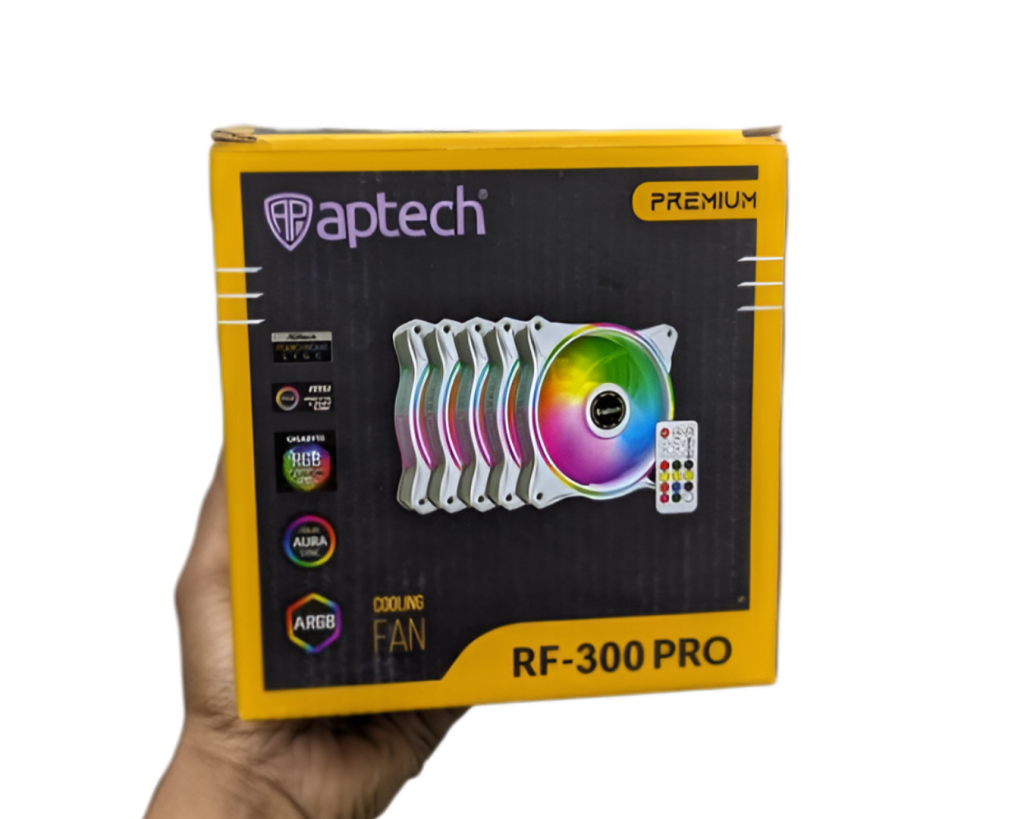 Aptech Rf 300 Pro RGB 5 In 1 Case Cooling Fan - JazzTech Computer