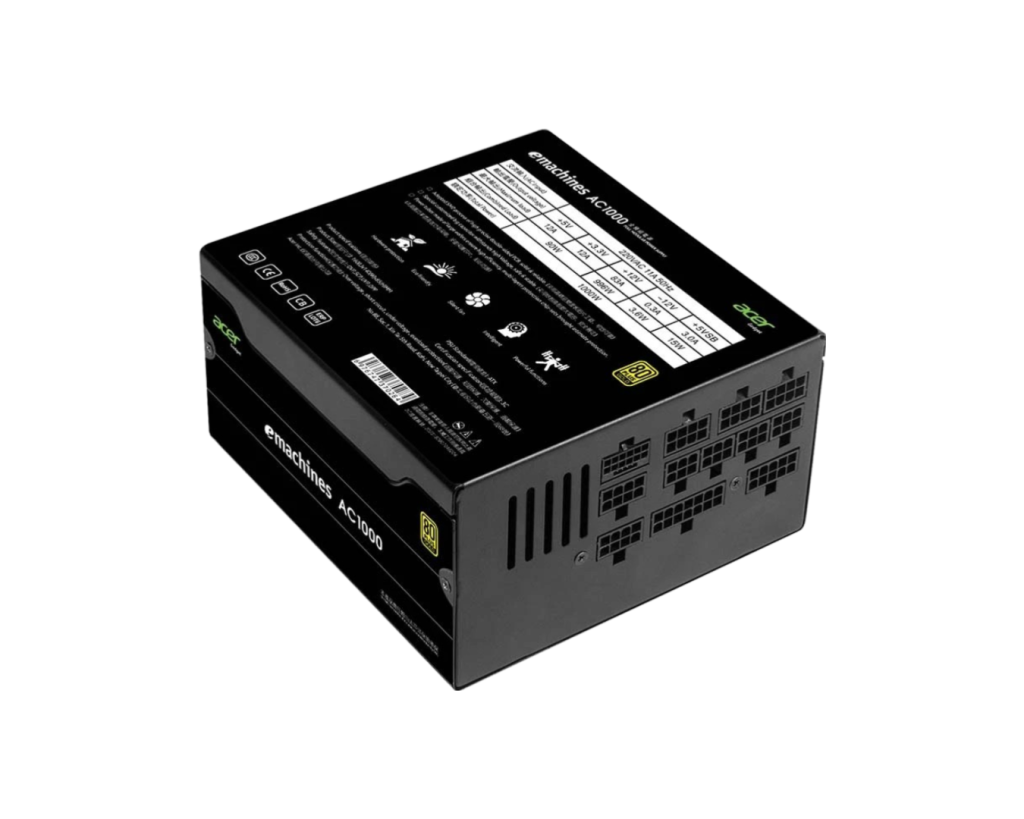 Acer AC1000 1000W 80 Plus GOLD Fully Modular Black Power Supply ...