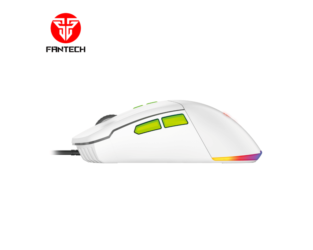 Fantech PHANTOM II VX6 Ergonomic Macro RGB Gaming USB Mouse (White ...