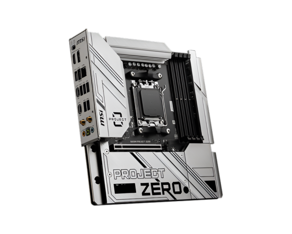 MSI B650M Project Zero AM5 M-ATX White Motherboard - JazzTech Computer