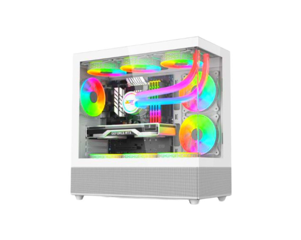 Acer V920W Mid-Tower Micro ATX White Gaming Casing - JazzTech Computer