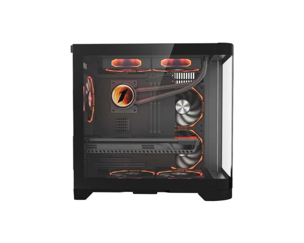 1stPlayer UV5 Mid Tower Micro-ATX Black Gaming Desktop Casing ...