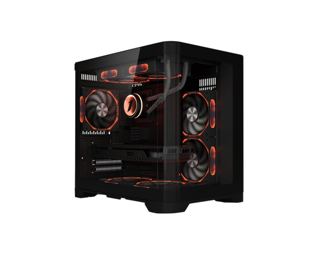 1stPlayer UV5 Mid Tower Micro-ATX Black Gaming Desktop Casing ...