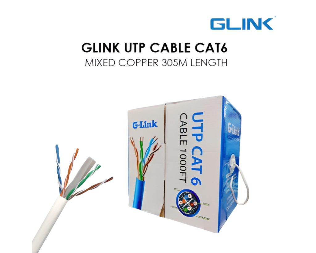 G-Link Cat-6 , 305Meter, Grey And Orange Network Cable - JazzTech Computer
