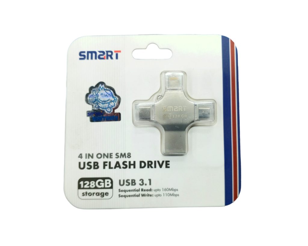Smart Superfast SM8 128GB 4-in-1 Metal Body USB 3.1 Pen Drive ...