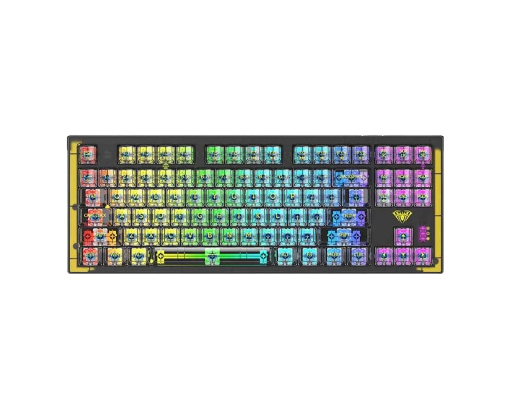 AULA F2183 3 In 1 TKL Hot-Swappable RGB Mechanical Black Gaming ...
